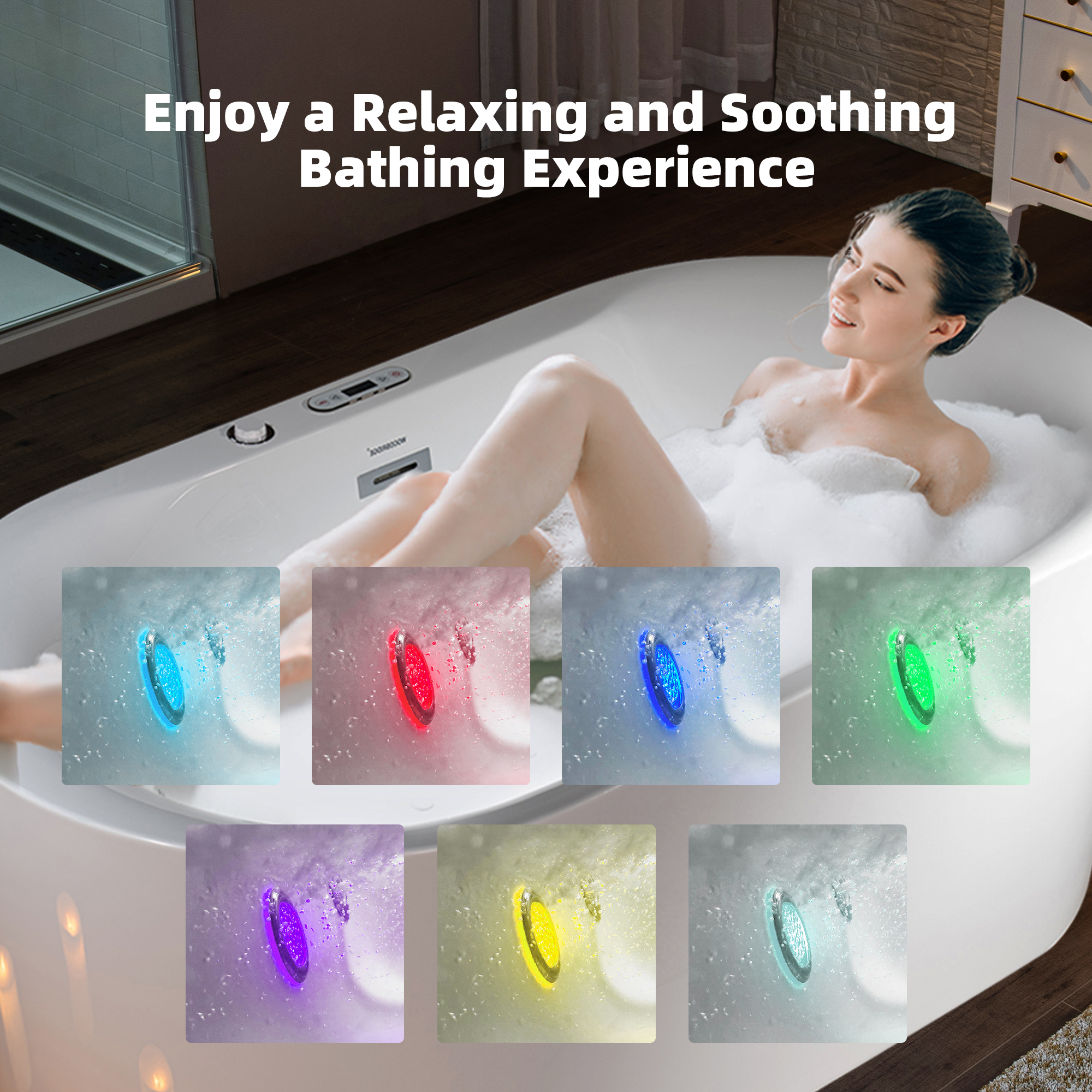  WOODBRIDGE 72 X 35 3 8 Whirlpool And Air Bath Heated Soaking